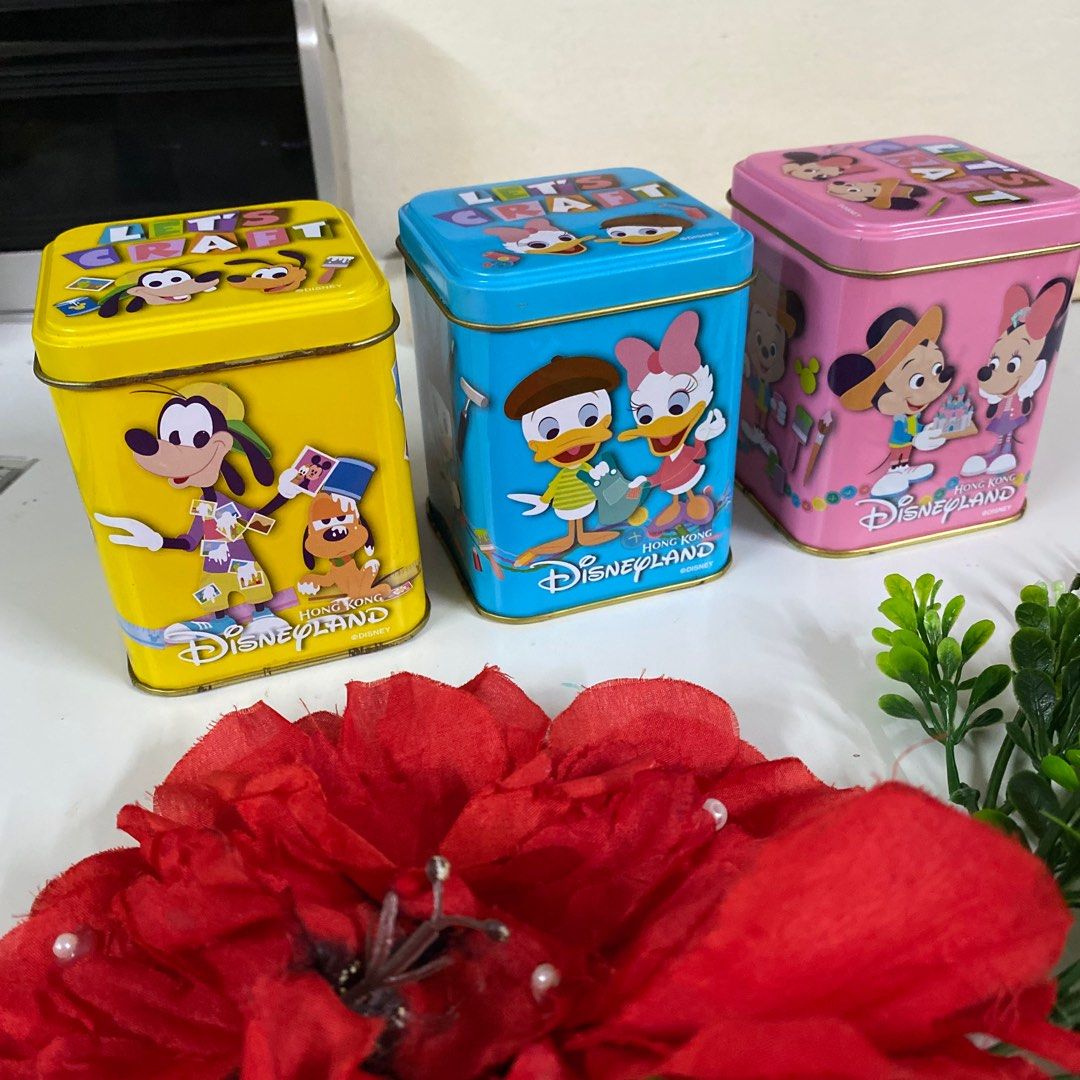 Defect HONG KONG DISNEYLAND Metal box_ Disney Mickey metal box _Disney ...
