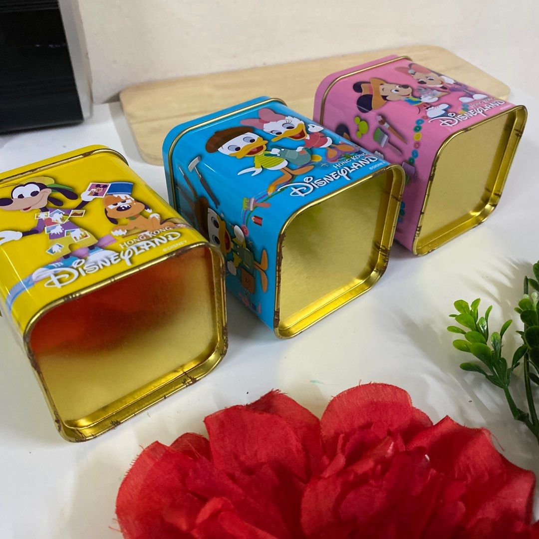Defect HONG KONG DISNEYLAND Metal box_ Disney Mickey metal box _Disney ...