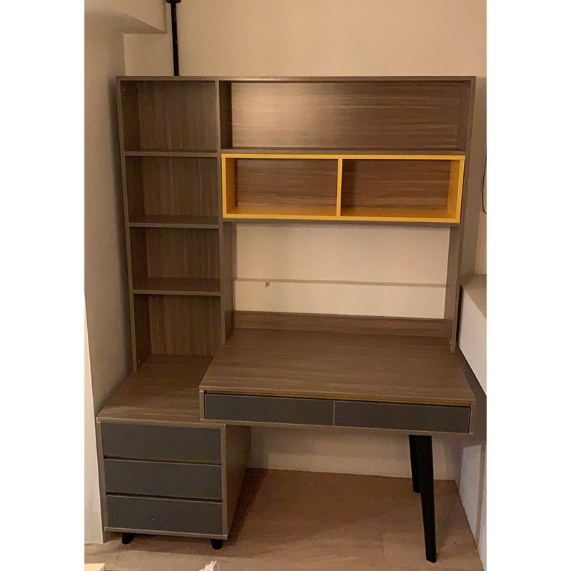 Desktop home computer desk bookcase desk bookcase combination of ...