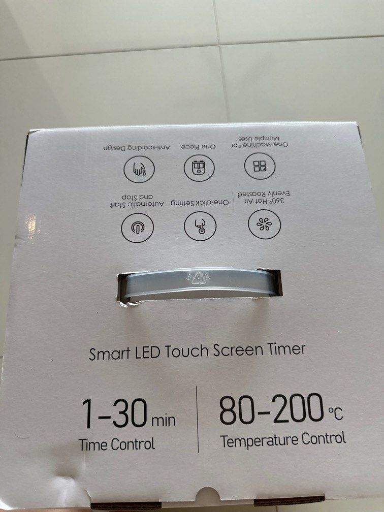 Digital Air Fryer Smart LED Touch Screen Timer, TV & Home Appliances ...