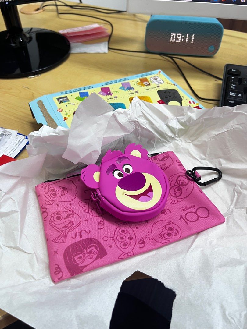 Disney 100 7eleven Lotso the pink bear, Hobbies & Toys, Stationery ...