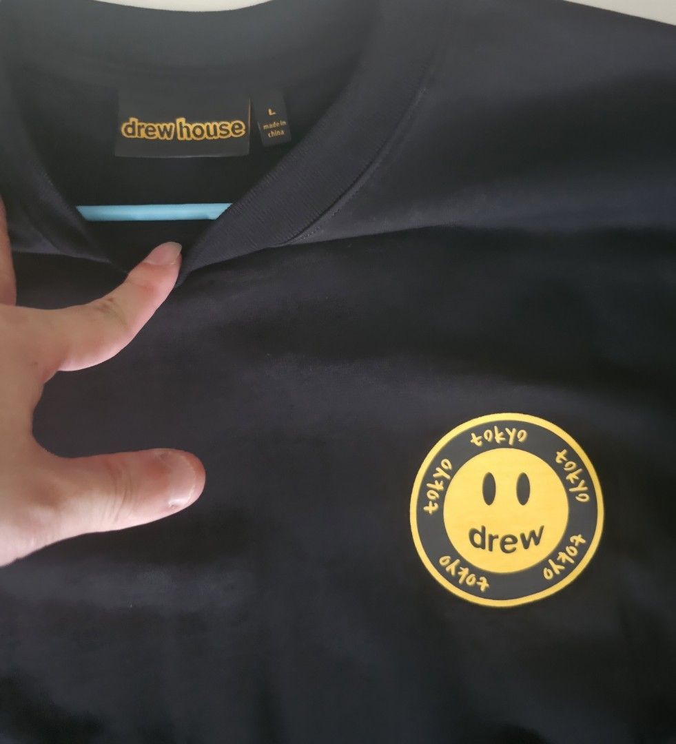 Drew House Tokyo Printed T shirt Black L Size, Men's Fashion, Tops ...