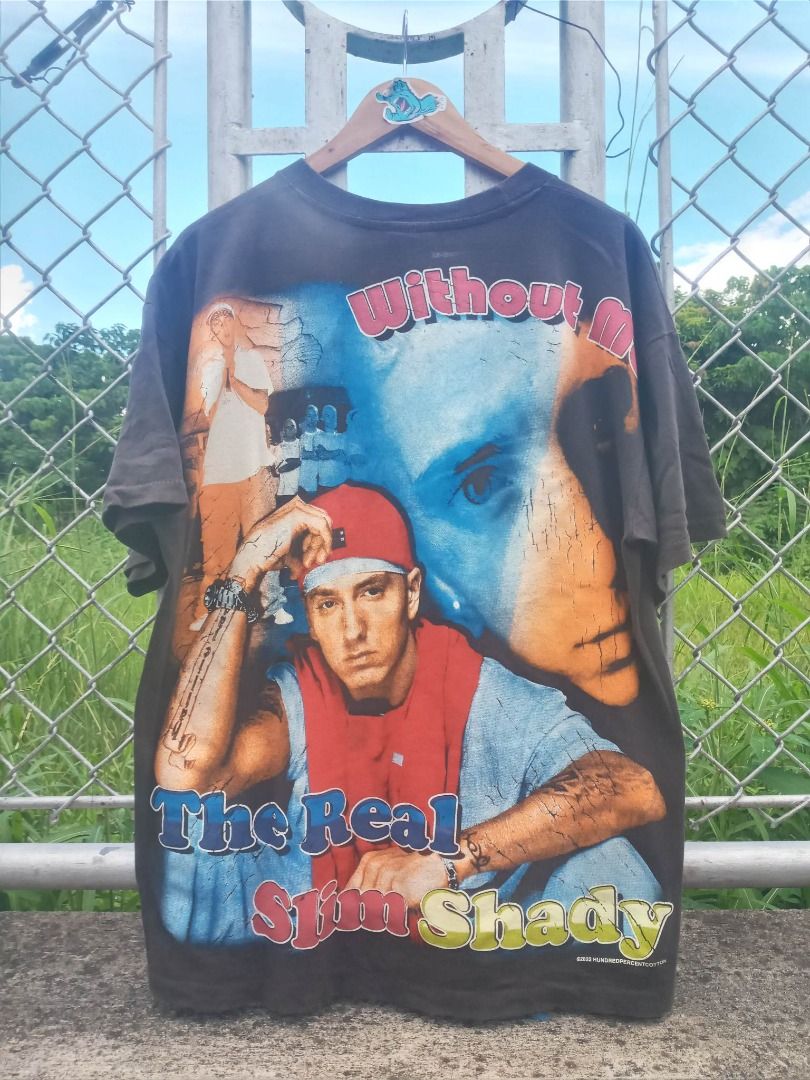 EMINEM 'THE REAL SLIM SHADY' RARE BOOTLEG AOP SHIRT BY HUNDRED PERCENT ...