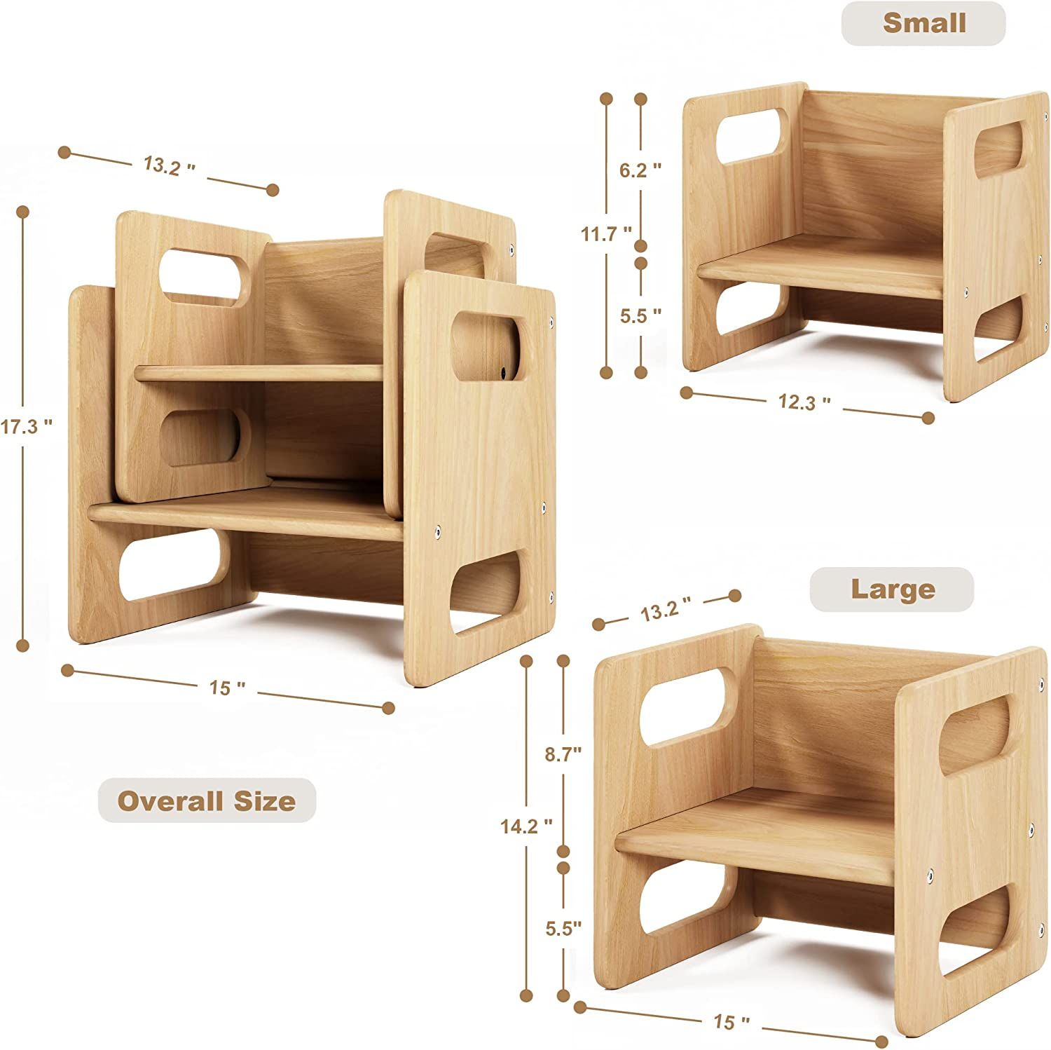 ERUGI Montessori Weaning Table and Chair,Real Hardwood, Desk for ...