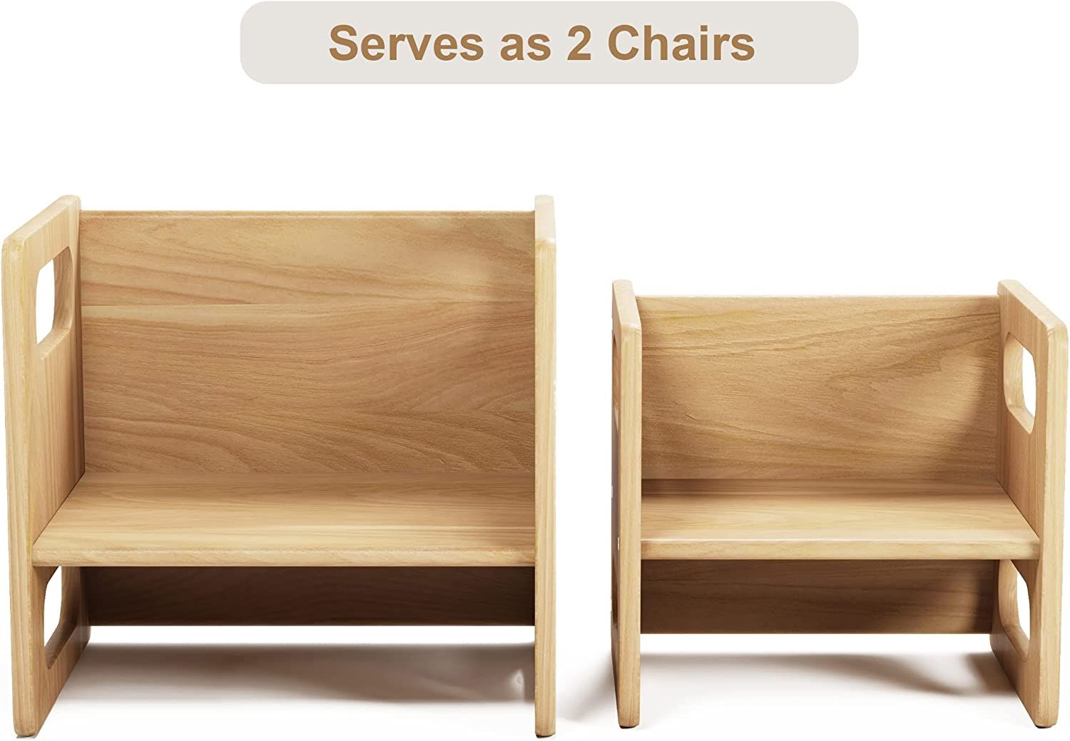 ERUGI Montessori Weaning Table and Chair,Real Hardwood, Desk for ...