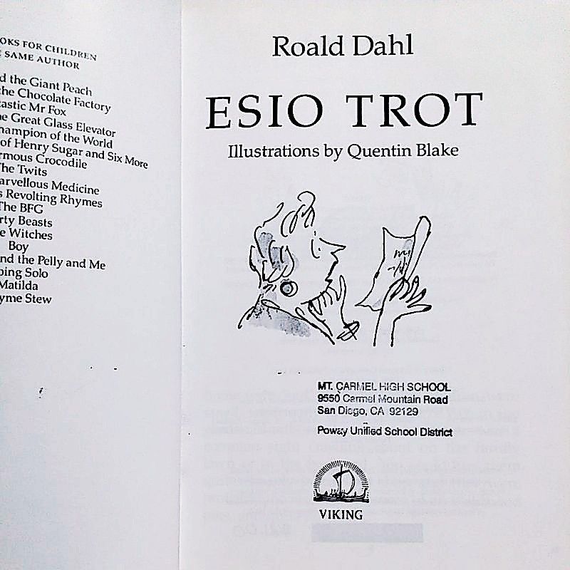 Esio Trot by Roald Dahl [Hardbound], Hobbies & Toys, Books & Magazines ...