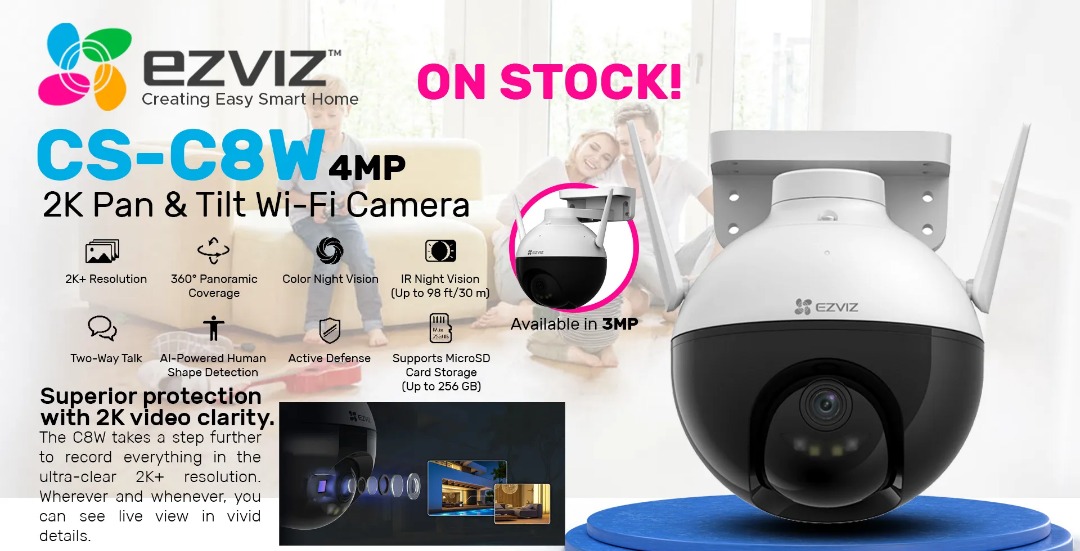 EZVIZ CS-C8W 4MP, Furniture & Home Living, Security & Locks, Security ...
