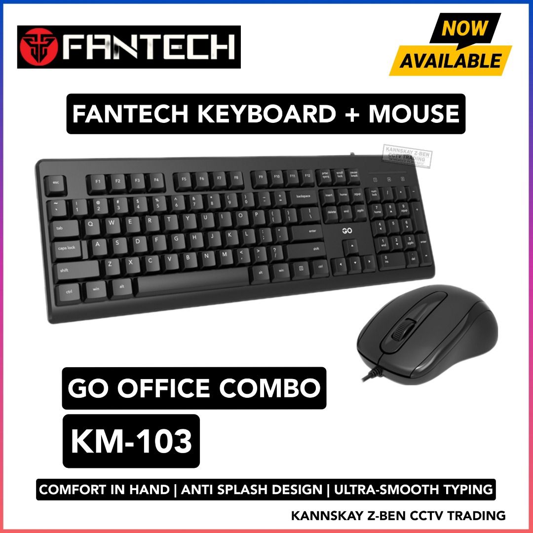 FANTECH Wired Keyboard + Mouse GO Office Combo KM-103 office keyboard and mouse on Carousell