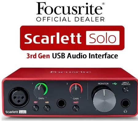 Focusrite Scarlett Solo (3rd Gen) USB Audio Interface ML0553, Audio ...
