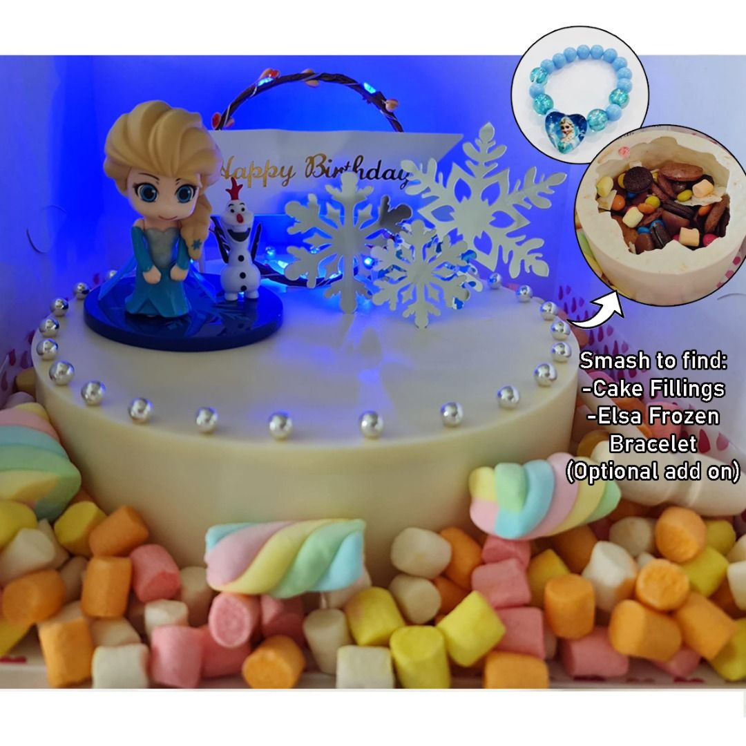 Frozen Elsa Chocolate Smash Pinata Cake, Food & Drinks, Homemade Bakes ...