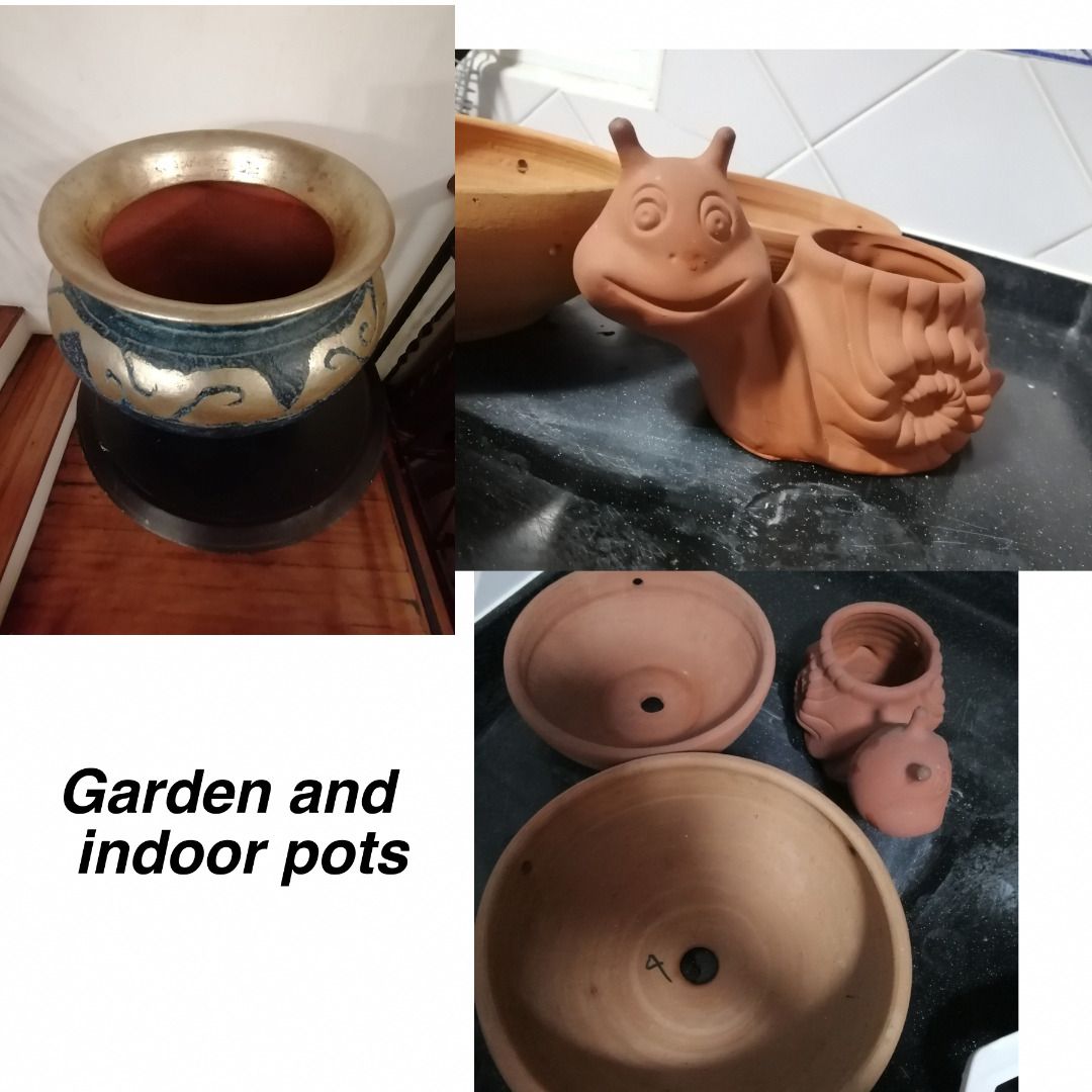 GARDEN SALE - every pot big or small with a healthy plant $5; empty ...