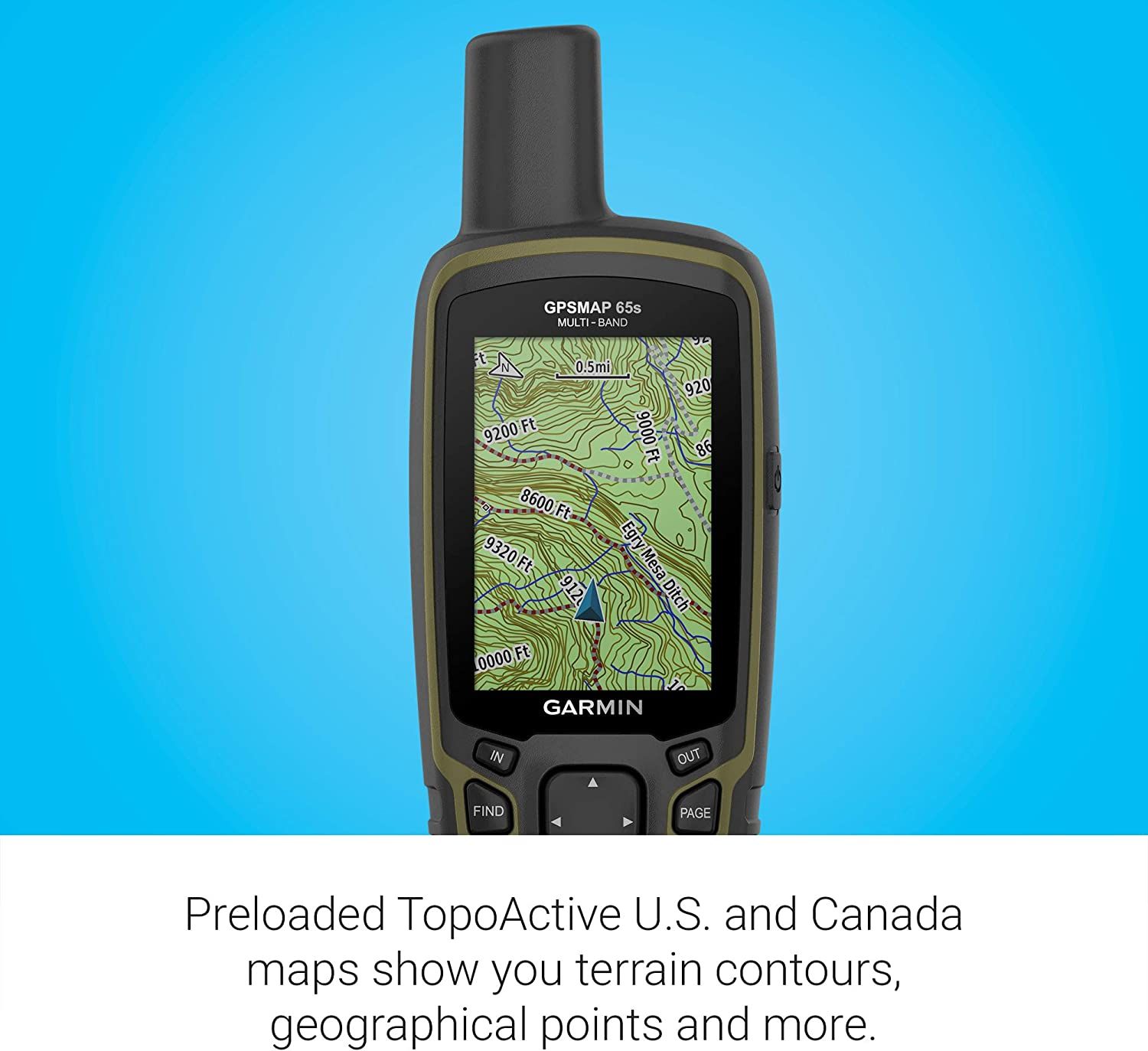 Garmin GPSMAP 65s, Button-Operated Handheld with Altimeter and Compass ...