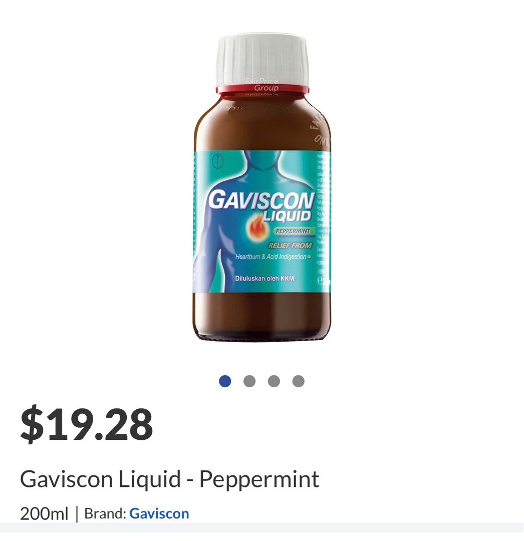 Gaviscon Peppermint Liquid (200ml), Health & Nutrition, Medical ...