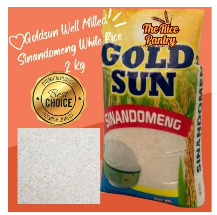 Goldsun Well Milled Sinandomeng White Rice 2 kg,5kg,10kg,25kg on Carousell