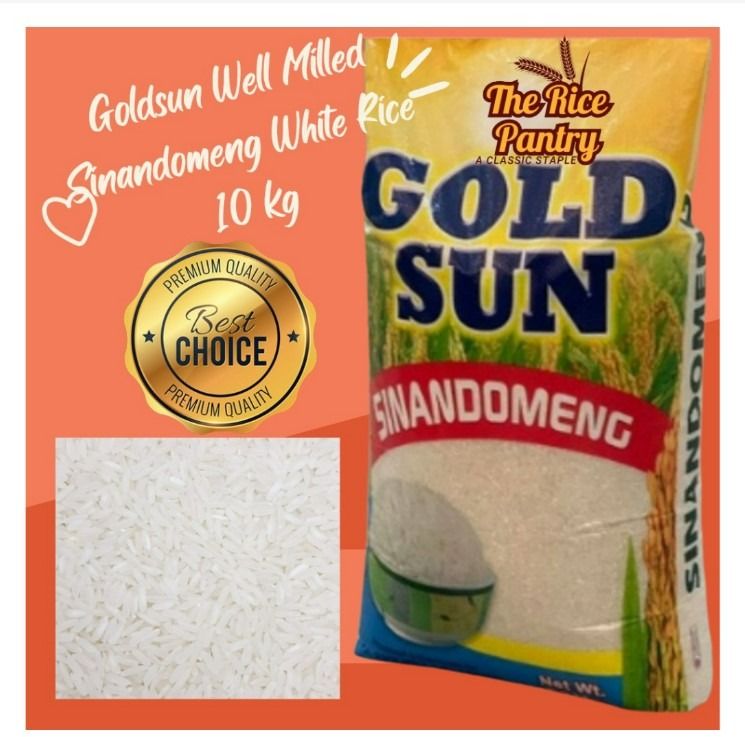 Goldsun Well Milled Sinandomeng White Rice 2 kg,5kg,10kg,25kg on Carousell
