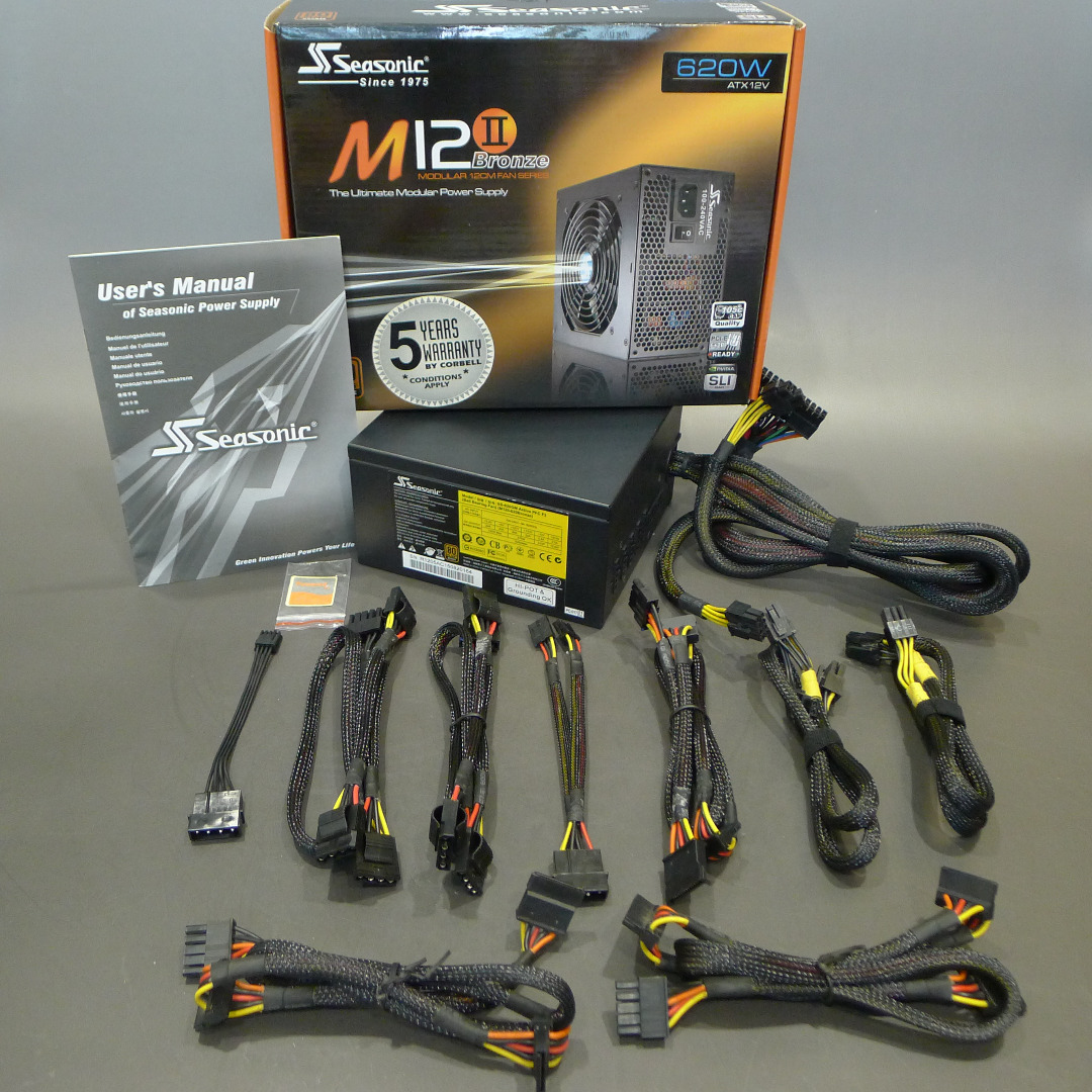 Good condition Seasonic M12II Bronze PSU semi modular Power Supply Unit ...