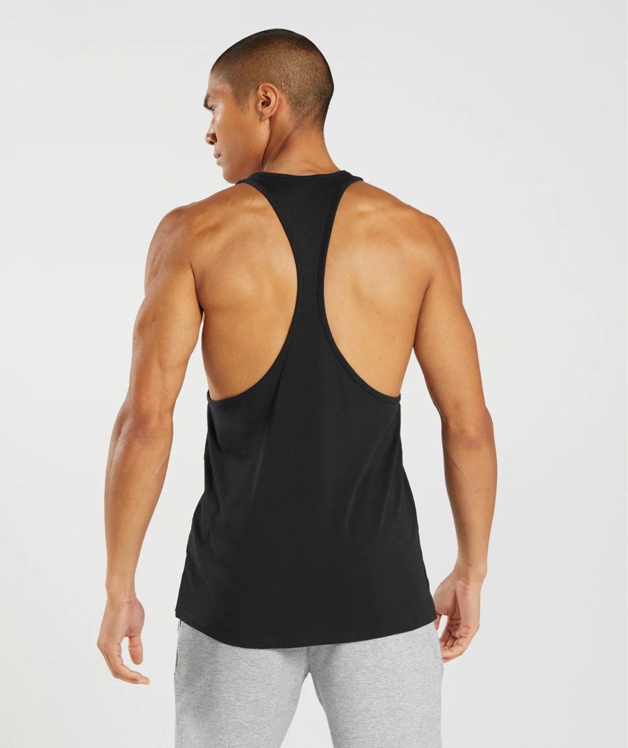 Gymshark Men Apollo Stringer - Black on Carousell