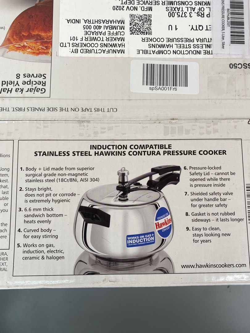 Hawkins 5L Pressure Cooker, Furniture & Home Living, Kitchenware ...