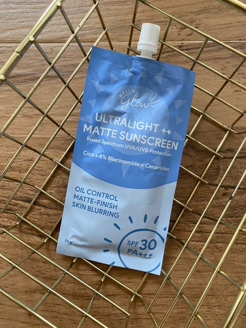 Hello Glow Ultralight Matte Sunscreen SPF50, Beauty & Personal Care ...