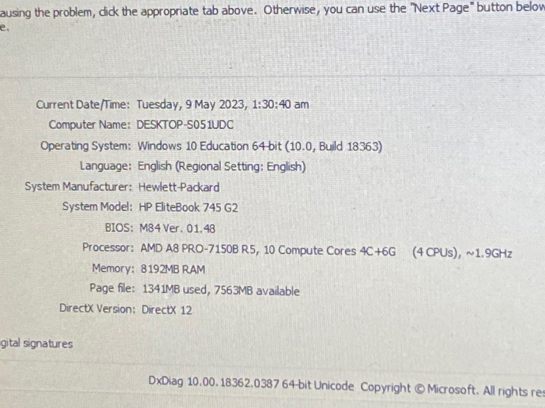 HP Elitebook 745 G2 AMD A8 5th generation 8gb ram 128gb ssd 14.1 inches ...
