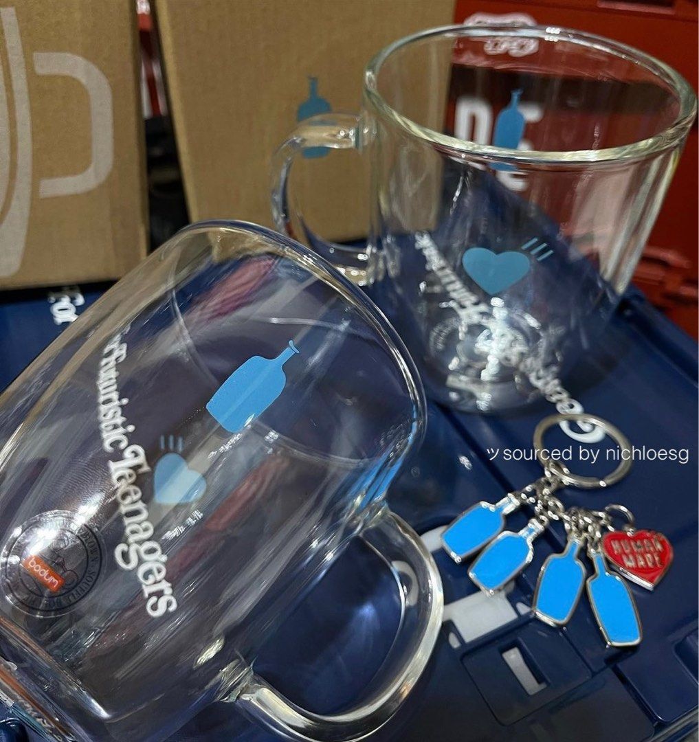 HUMAN MADE X BLUE BOTTLE COFFEE DOUBLE WALL GLASS MUG, Furniture & Home ...