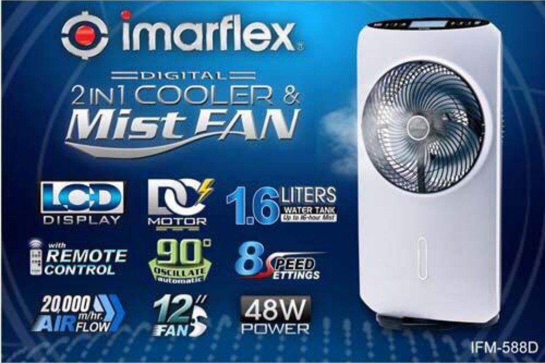 IMARFLEX MIST FAN, Furniture & Home Living, Lighting & Fans, Fans on Carousell