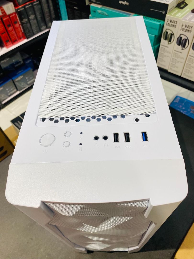 Inplay Meteor 03 ATX MicroATX Mini ITX Tempered Glass PC Case White ...