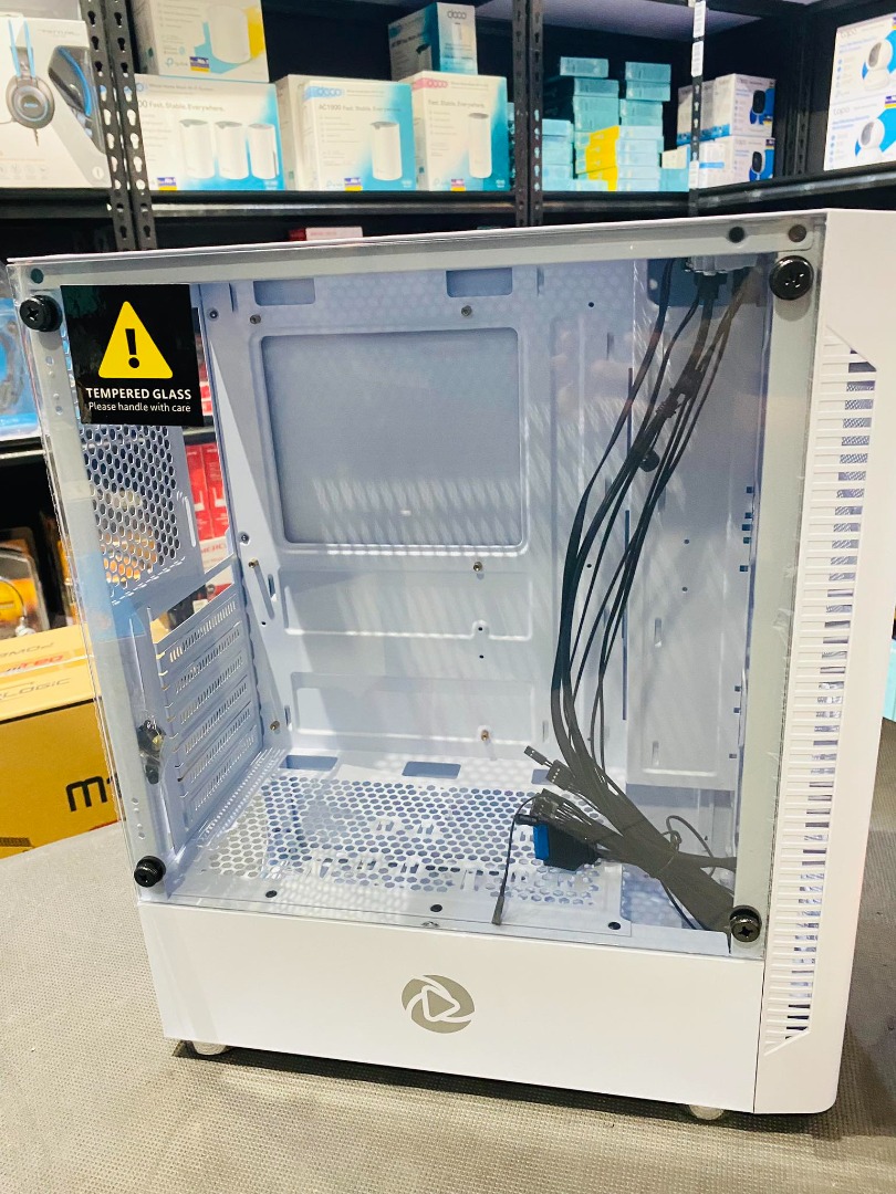 Inplay Meteor 03 ATX MicroATX Mini ITX Tempered Glass PC Case White ...