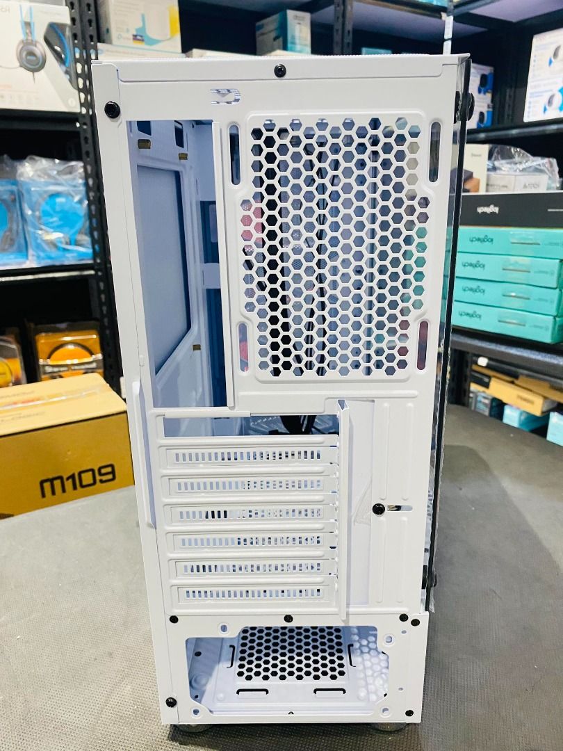 Inplay Meteor 03 ATX MicroATX Mini ITX Tempered Glass PC Case White ...