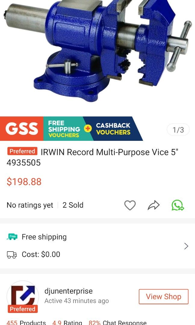 Irwin Record multi-purpose vise, Everything Else on Carousell