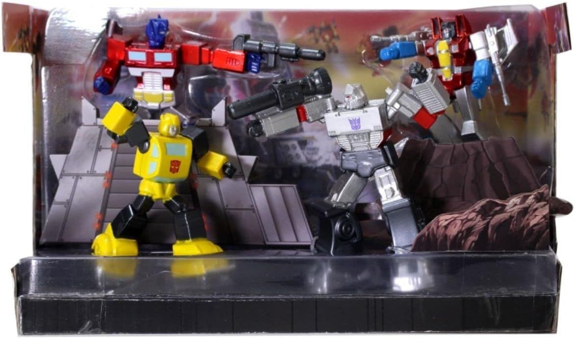 Jada Toys Transformers G1 Diorama Scene 2.75" 4-Pack Die-Cast ...
