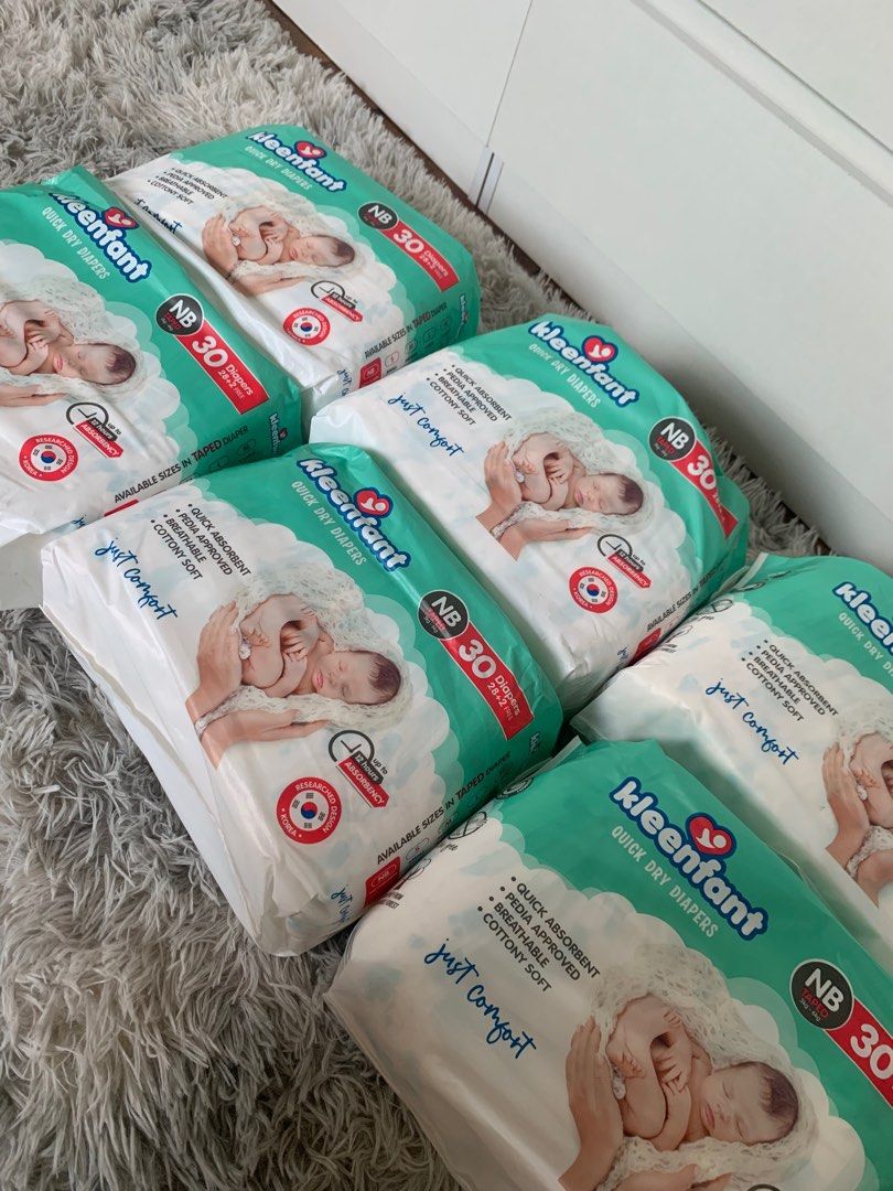 Kleenfant new born diaper (30pcs per pack), Babies & Kids, Bathing ...