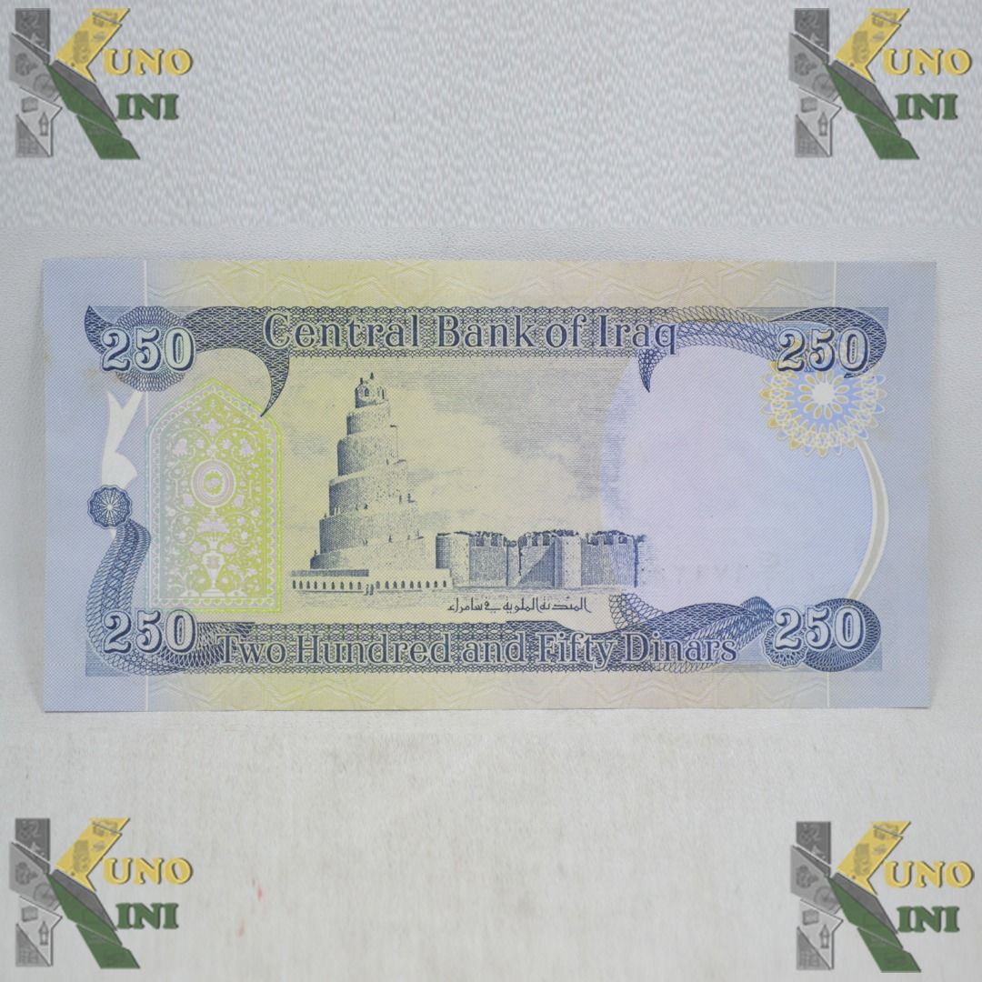 KOLEKSI REAL UANG KERTAS 250 DINARS - IRAQ, 2003 - 2012, UNC, Antik ...