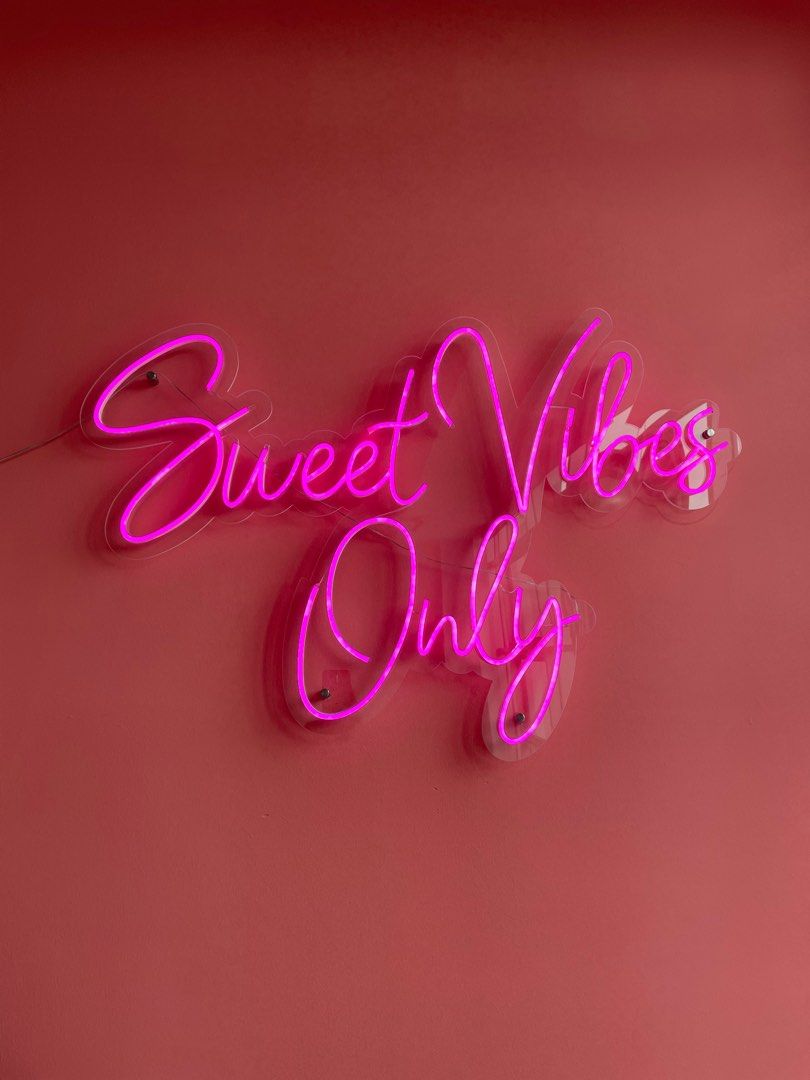 LED Light “Sweet Vibes Only”, Furniture & Home Living, Lighting & Fans ...