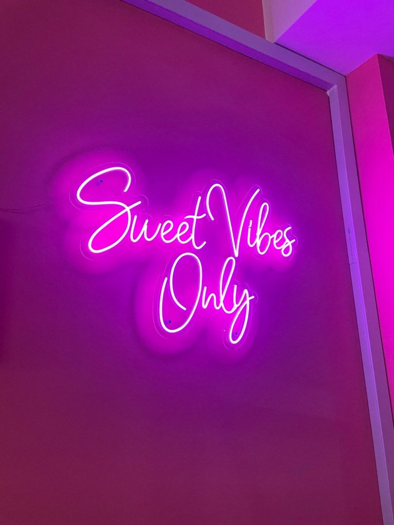 LED Light “Sweet Vibes Only”, Furniture & Home Living, Lighting & Fans ...