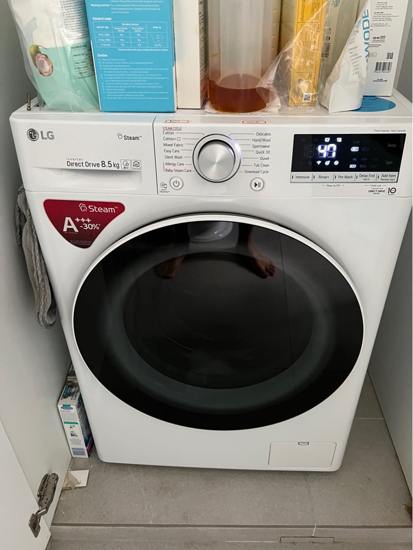 LG 8.5kg Steam Washing Machine, TV & Home Appliances, Washing Machines ...