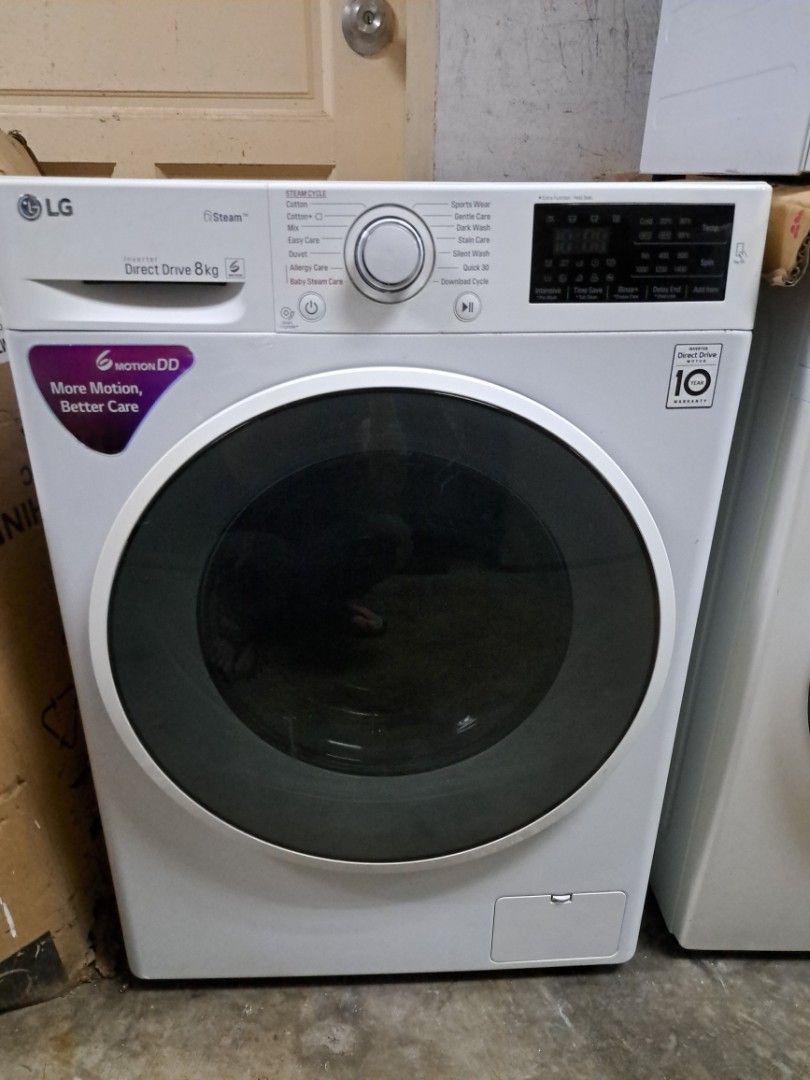 Lg 8kg dd inverter front load Washing Machine washer 3 ticks warranty ...