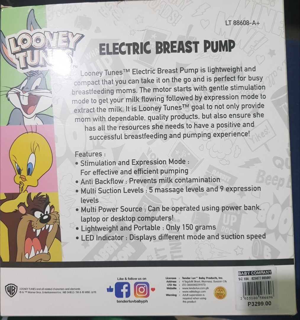 Looney Tunes Electric Breast Pump Good Suction on Carousell