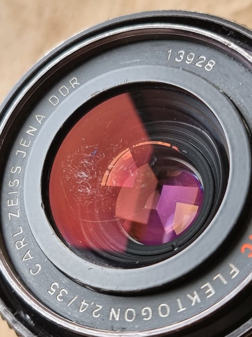 M42 Carl Zeiss Jena DDR MC (Red) Flektogon F2.4, Photography, Lens ...