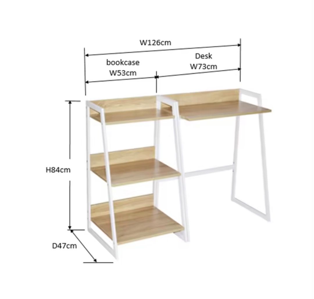 Mandaue Foam Desk and Shelf Set, Furniture & Home Living, Office ...