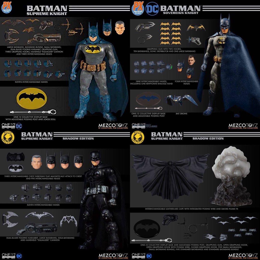 Mezco 1:12 Collective PX Batman Supreme Knight PX Sovereign Knight MDX ...
