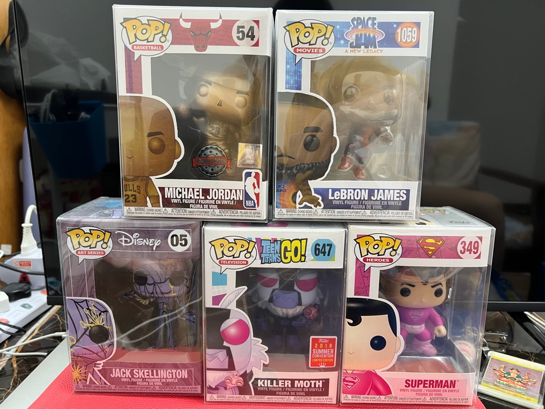 Michael Jordan Lebron James Superman Killer Moth Jack Skellington funko ...