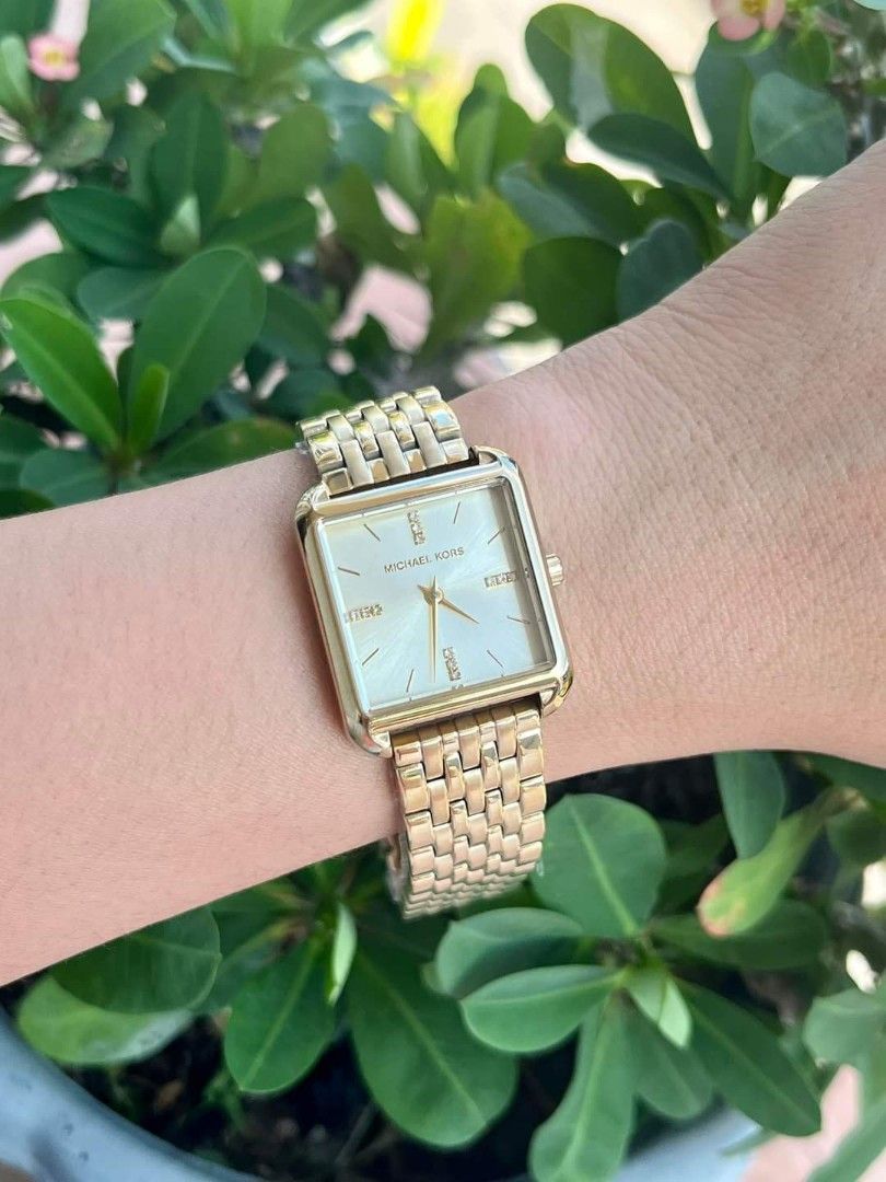 Michael Kors Square Watch, Women's Fashion, Watches & Accessories ...