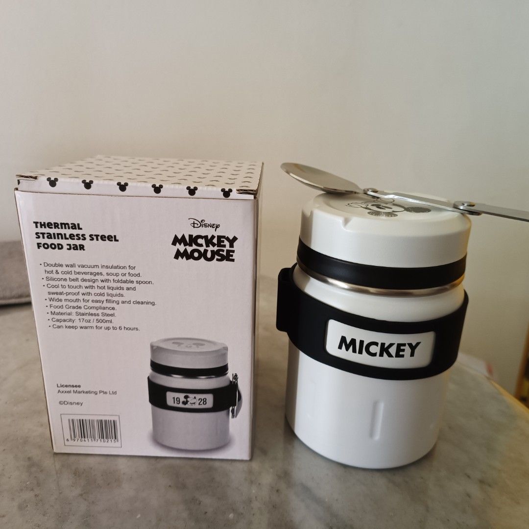 MICKEY Thermal Food Flask 500ml, Furniture & Home Living, Kitchenware ...