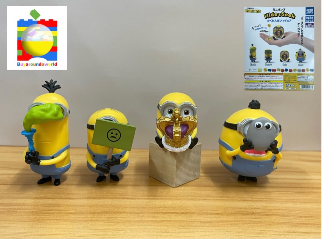 Minions Hide and seek 扭蛋 (散賣價 一set價 請查看內文) 小黃人 Kelvin Stuart Bob Otto ...