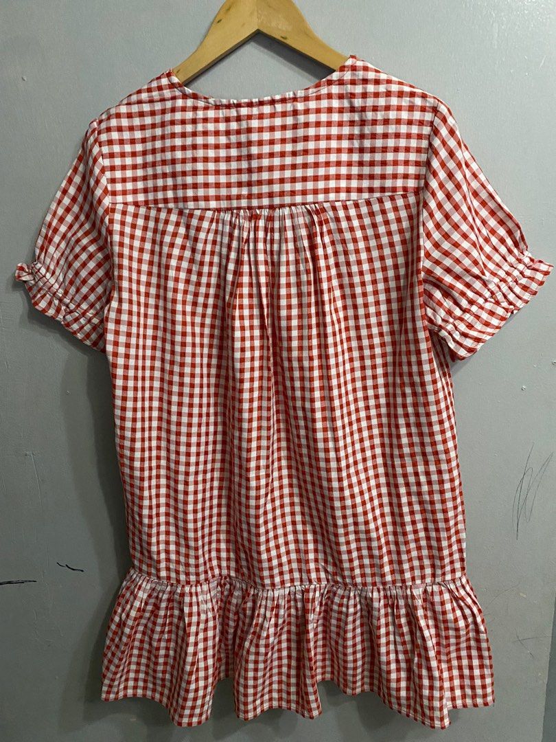 Monki red gingham dress, Women's Fashion, Dresses & Sets, Dresses on ...