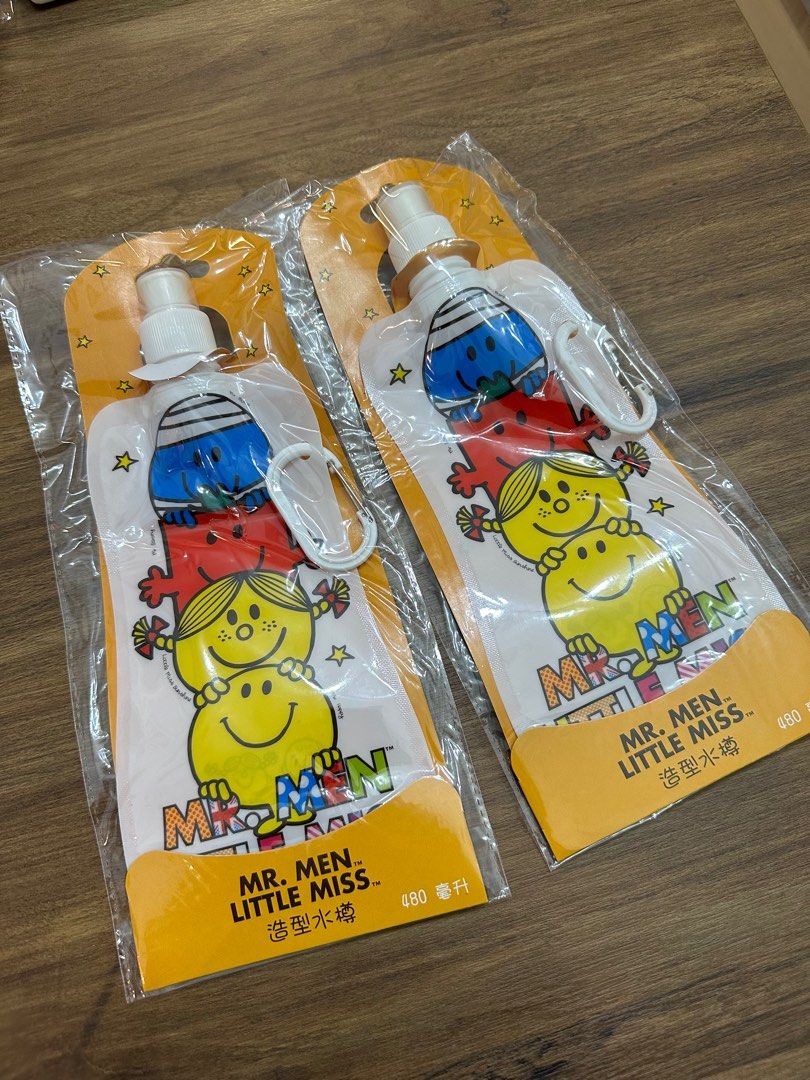 Mr. Men Little Miss 造型水樽 480毫升 foldable water bottle 480ml, 興趣及遊戲, 收藏品及 ...