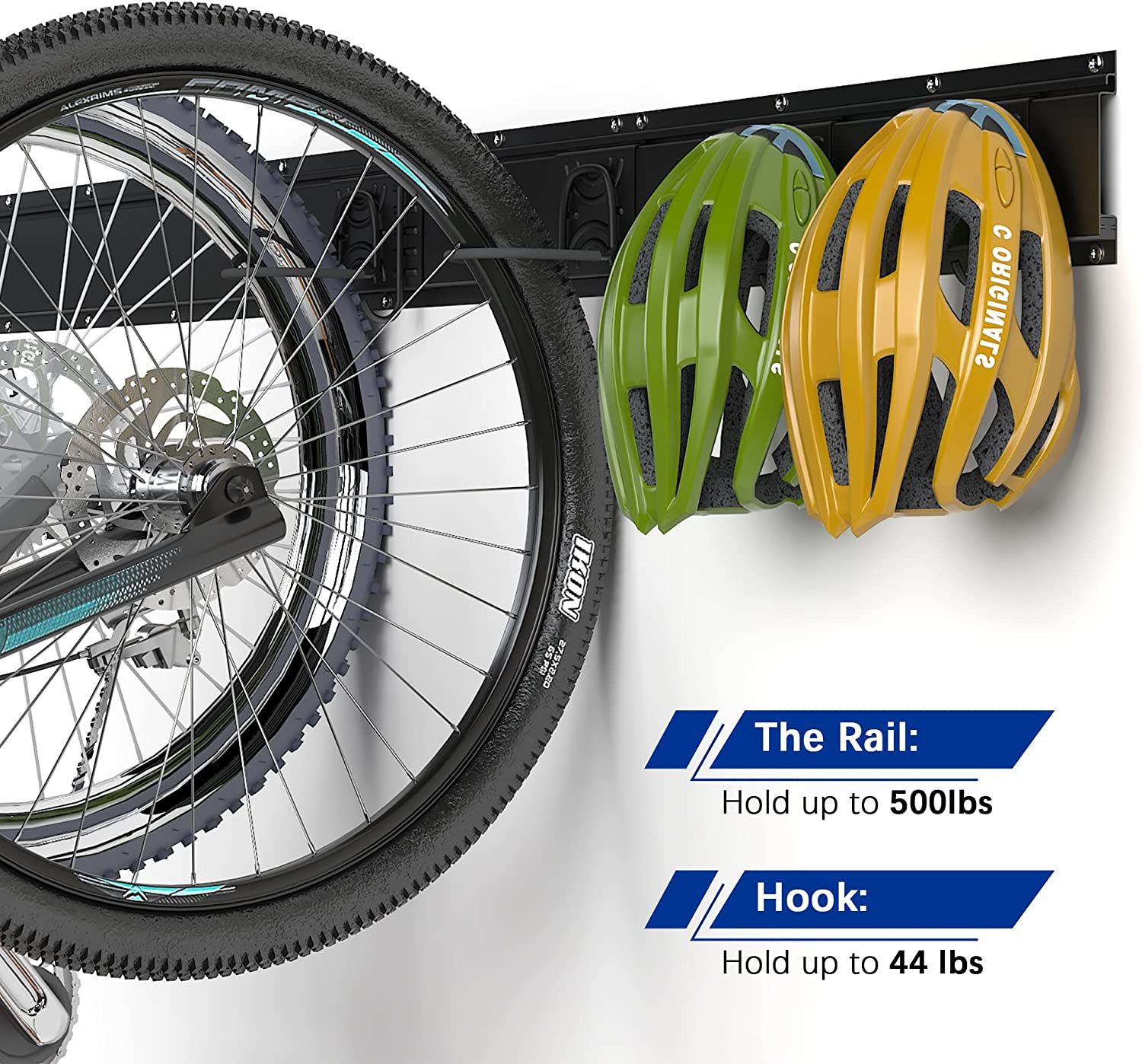 NETWAL Bike Storage Rack, 6 Bike Hooks and 6 Helmet Hooks, Heavy-Duty ...