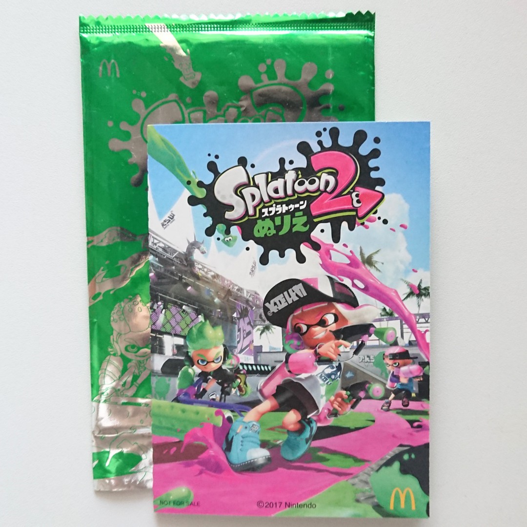 Official Splatoon 2 postcard merch - with coloring paint templates ...