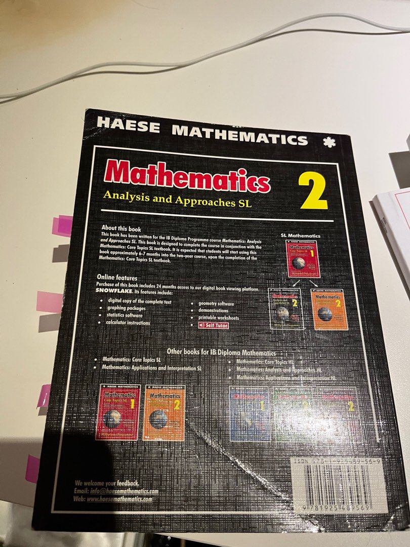 ORIGINAL Mathematics analysis and approaches SL 2 Textbook, Buku & Alat ...